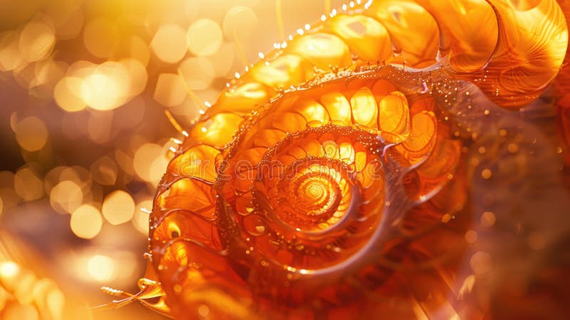 Close Up of a Snail Shell on a Table, Perfect for Nature Themes Stock ...