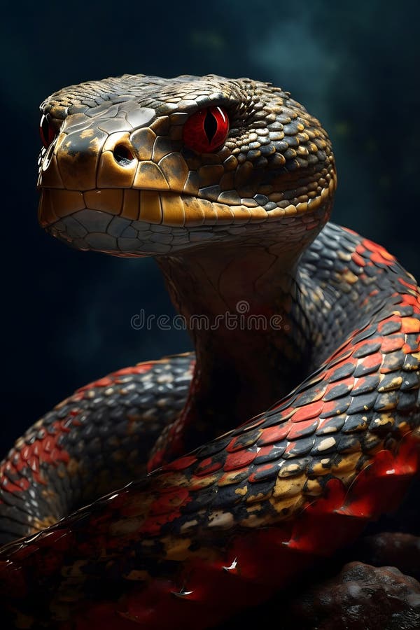 Close up of a snake stock illustration. Illustration of python - 275508375