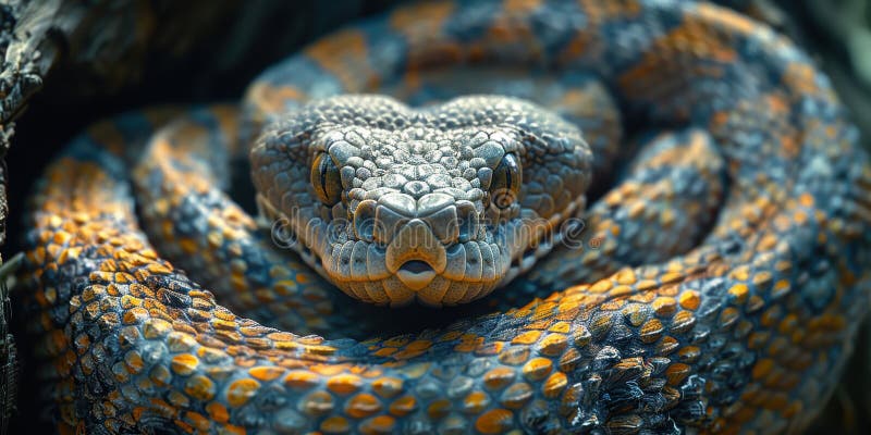 Close-up of a Snake. Created by Generative Artificial Intelligence ...