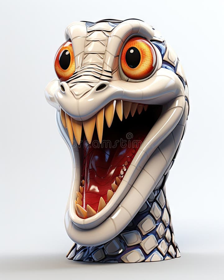 A Close Up of a Snake Head with a Big Smile. Generative Ai Stock Image ...