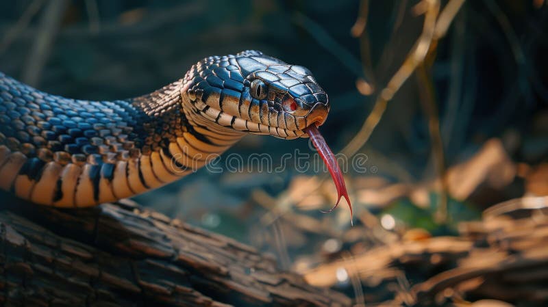 Close Up of a Snake with a Long Tongue, Perfect for Educational ...