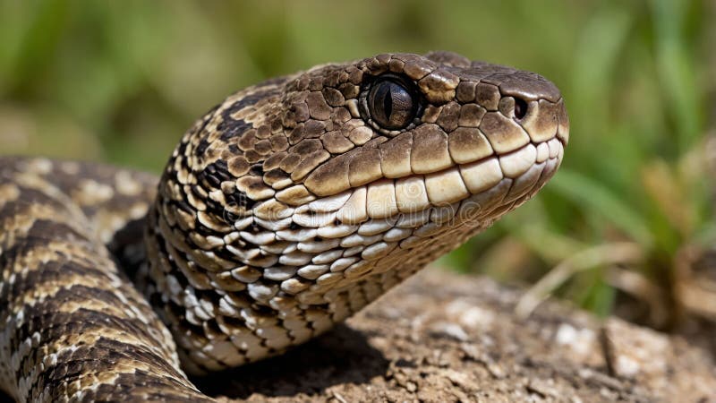 A Close-up of a Snake S Head Showcasing Its Scales and Features in a ...