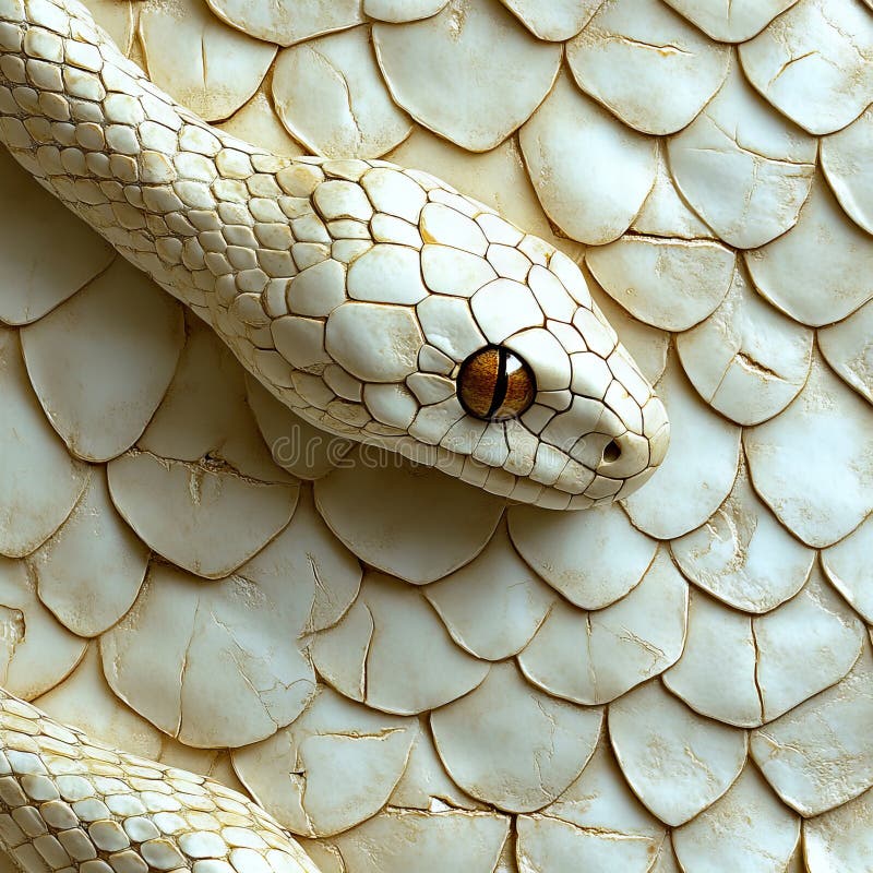 A Close Up of a Snake S Head on a Wall Stock Image - Image of covered ...