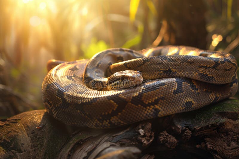 Close Up of a Snake on a Tree Branch. Suitable for Nature and Wildlife ...