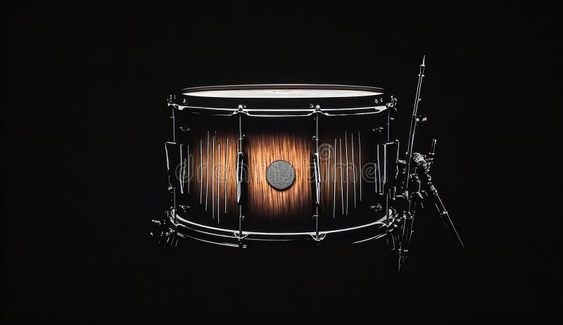 Close-up, a Snare Drum, Percussion Instrument, Generative AI. Stock ...