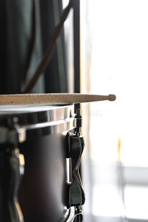Close Up of a Snare Drum, Percussion Instrument. Stock Image - Image of ...