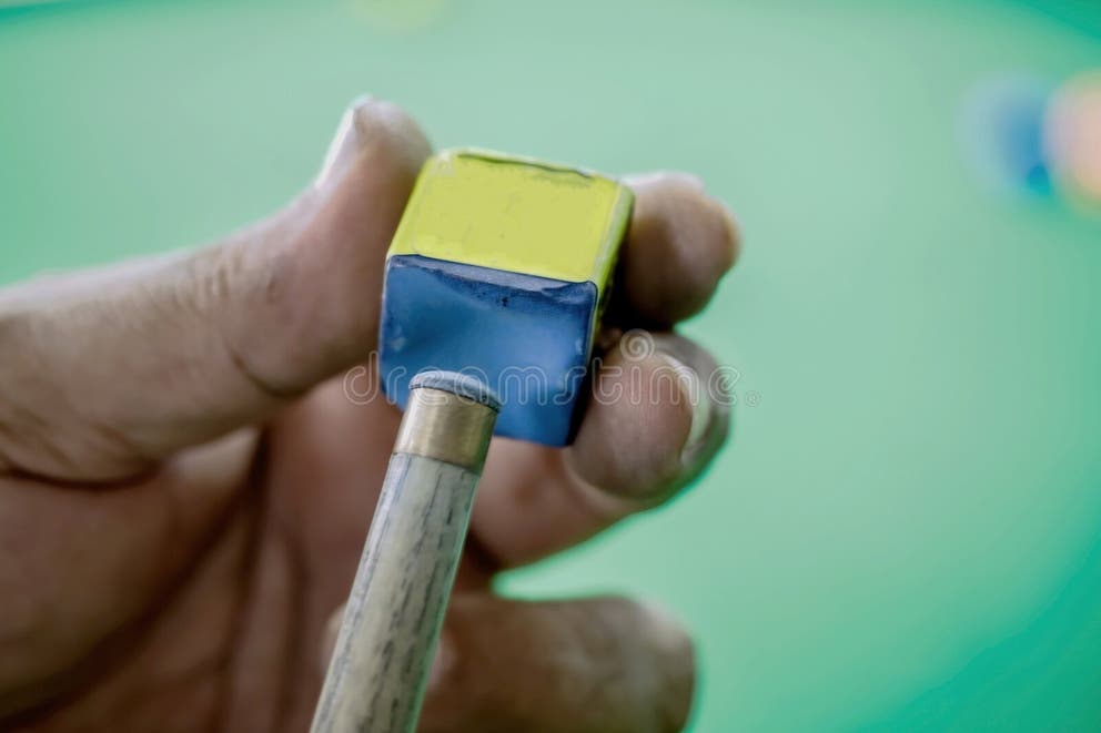 Close Up of Snooker is Chalking Cue. Concept of Playing Activity Stock ...