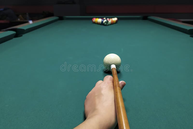 Close-up of a Snooker Player Hand Stock Photo - Image of activity ...