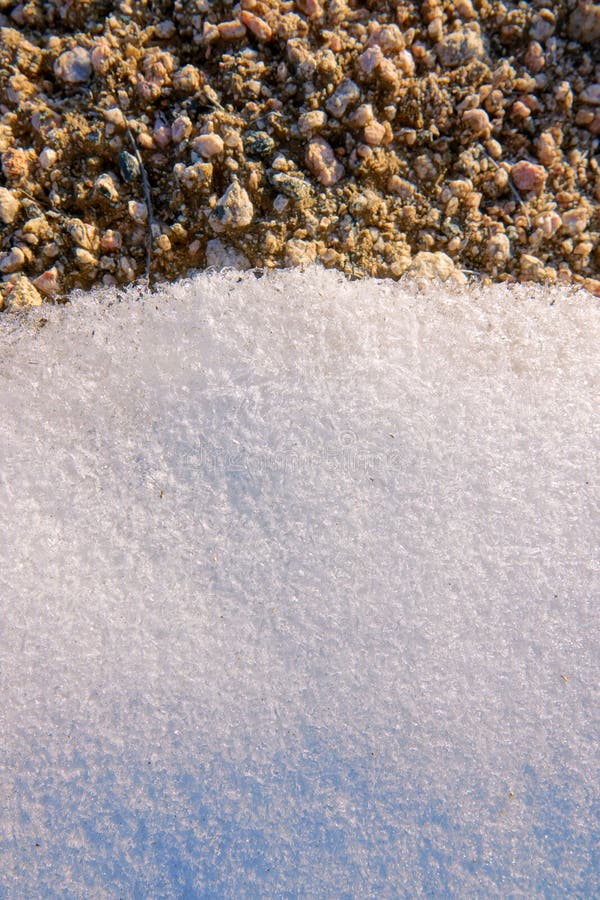 Snow and sand stock photo. Image of white, sand, chill - 205664986