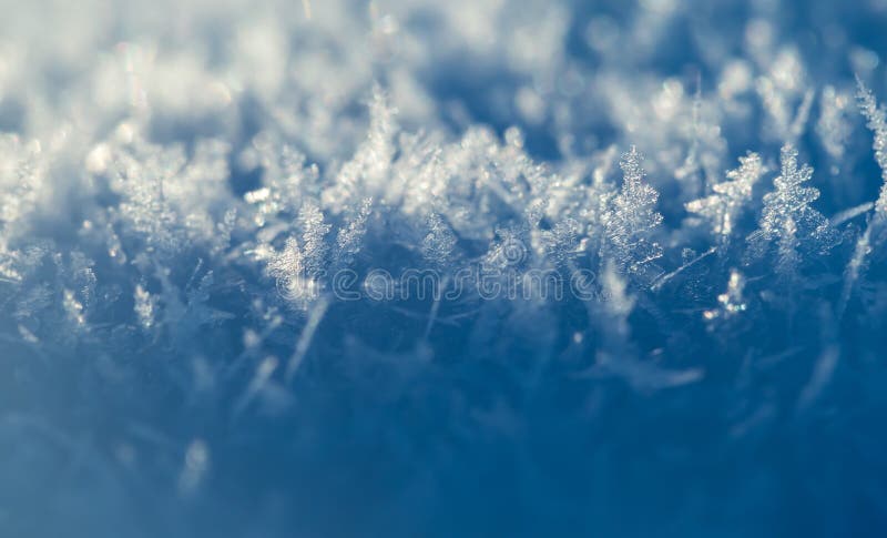 Close up of snow crystals stock image. Image of crystal - 52602251