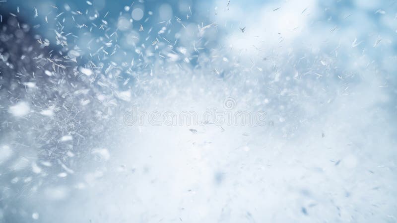 A Close Up of Snow Falling on a Blue Background Stock Illustration ...