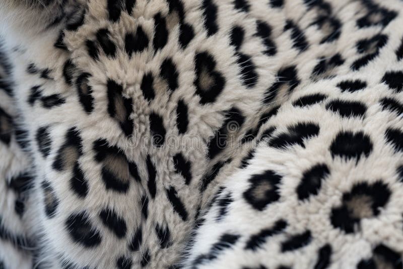 Close-up of a Snow Leopards Fur, Showcasing Its Unique Pattern Stock ...