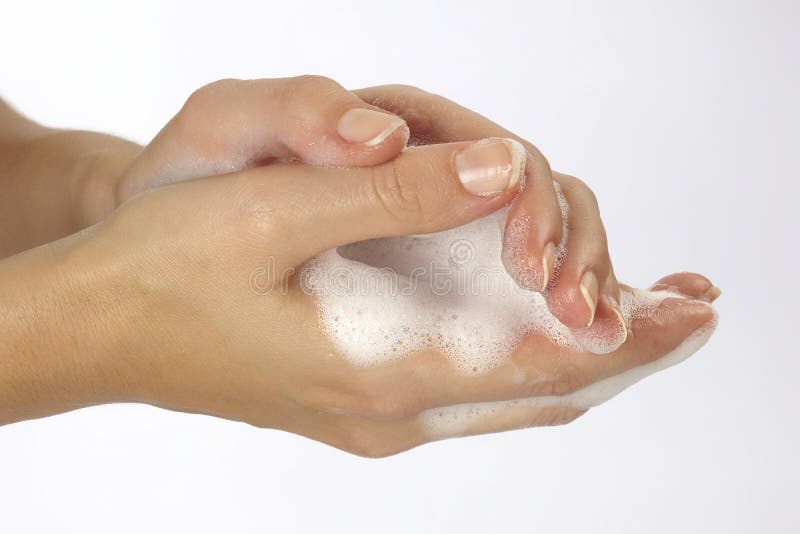 Close-up of Hand Washing, Soaping Hands Stock Image - Image of hygiene ...