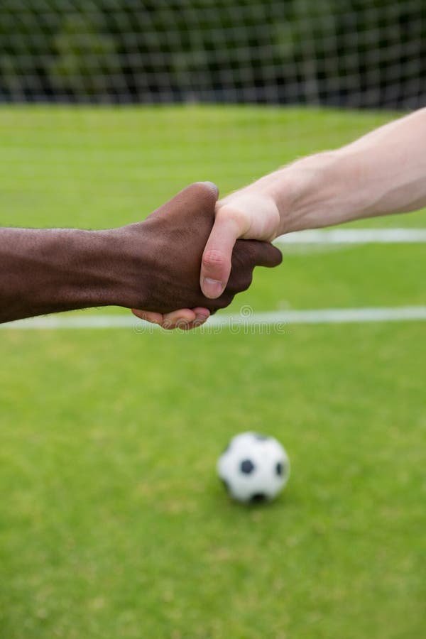 Close Up of Soccer Player Doing Handshake Stock Photo - Image of sports ...