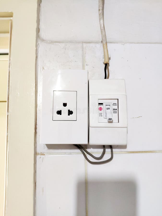 Close-up Socket Circuit Breaker Electrical System Stock Photo - Image ...