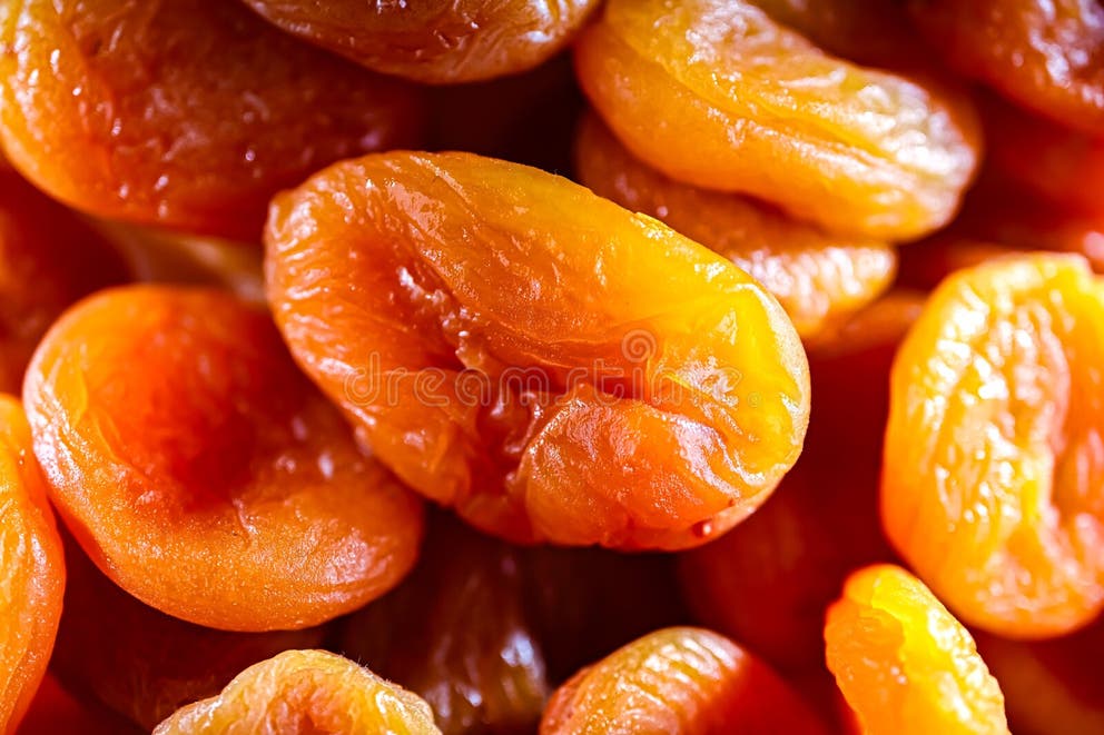 Close-up of Soft Apricots, Dried and Pitted Stock Image - Image of diet ...