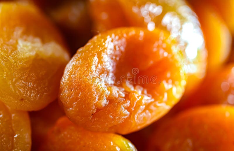 Close-up of Soft Apricots, Dried and Pitted Stock Image - Image of ...