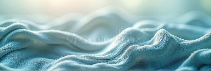 Close-up of Soft Blue Fabric Texture with Gentle Ripples Stock ...