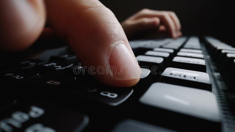 Close-up Soft-focus Finger Typing on Keyboard Stock Photo - Image of ...