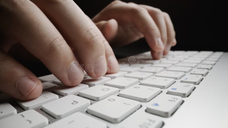 Close-up Soft-focus Finger Typing on Keyboard Stock Photo - Image of ...