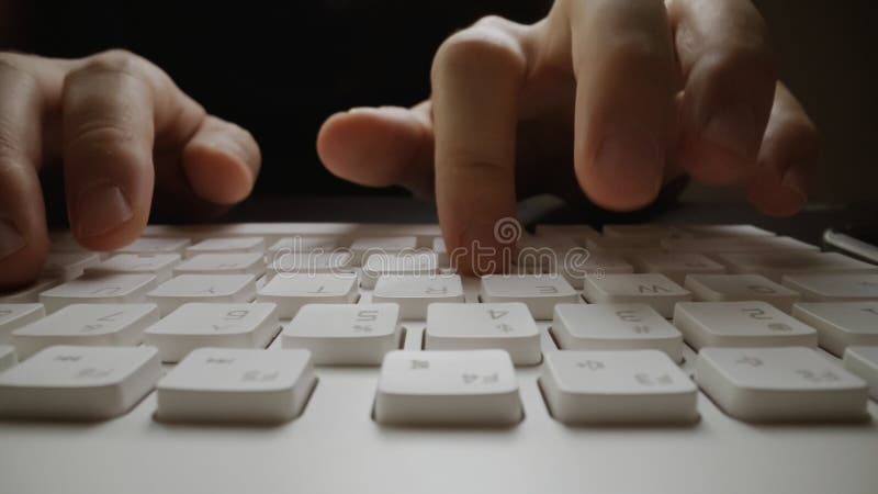 Close-up Soft-focus Finger Typing on Keyboard Stock Photo - Image of ...
