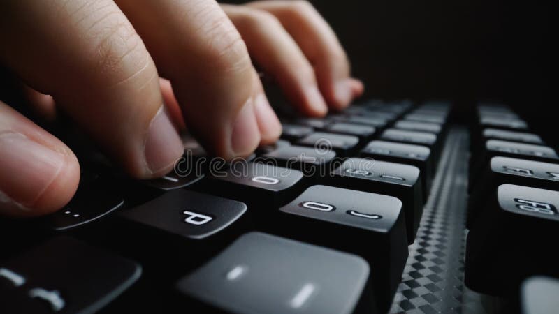 Close-up Soft-focus Finger Typing on Keyboard Stock Image - Image of ...