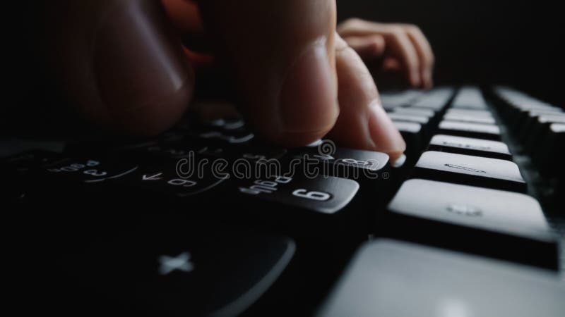 Close-up Soft-focus Finger Typing on Keyboard Stock Photo - Image of ...