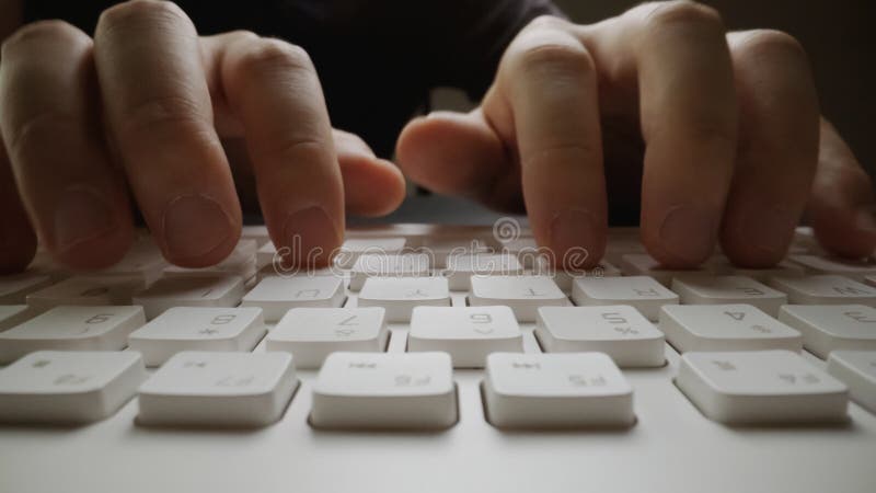 Close-up Soft-focus Finger Typing on Keyboard Stock Photo - Image of ...