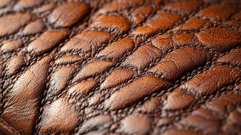 Close-Up of Soft Leather Texture with Intricate Quilted Design Stock ...