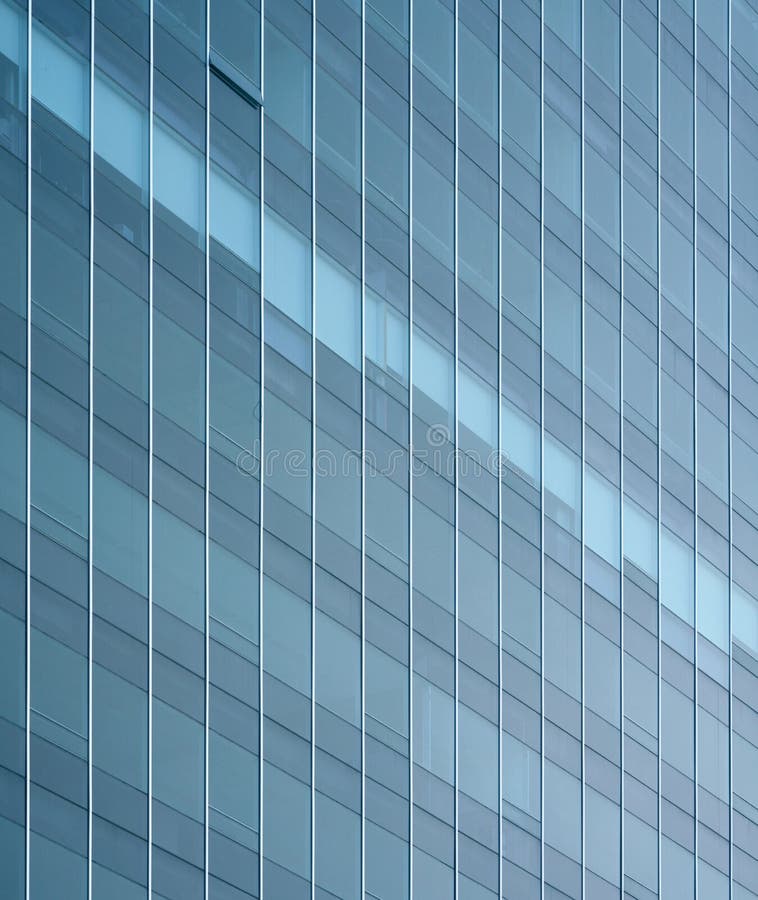 Glass Wall Architecture Friendly Building. Save Energy and Fresh Green ...