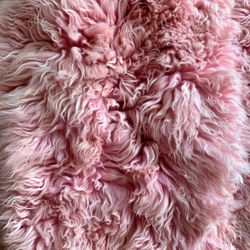 Closeup of Soft Pink Fluffy Wool Texture for Background or Design ...