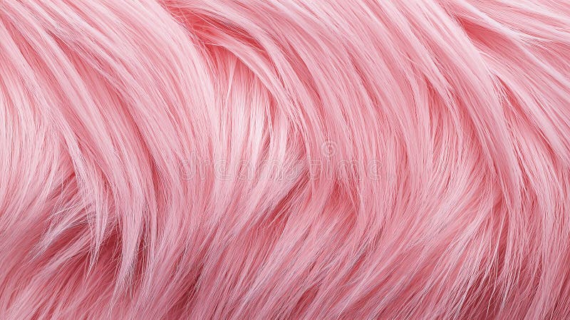 Close-up of Soft Pink Fur Texture with Flowing Strands Stock Photo ...
