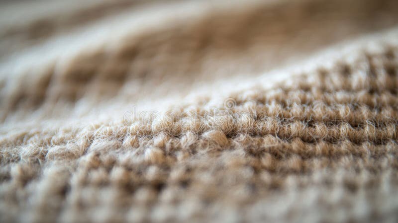 Close-up of a Soft, Tan Knit Fabric with a Fuzzy Texture Stock ...