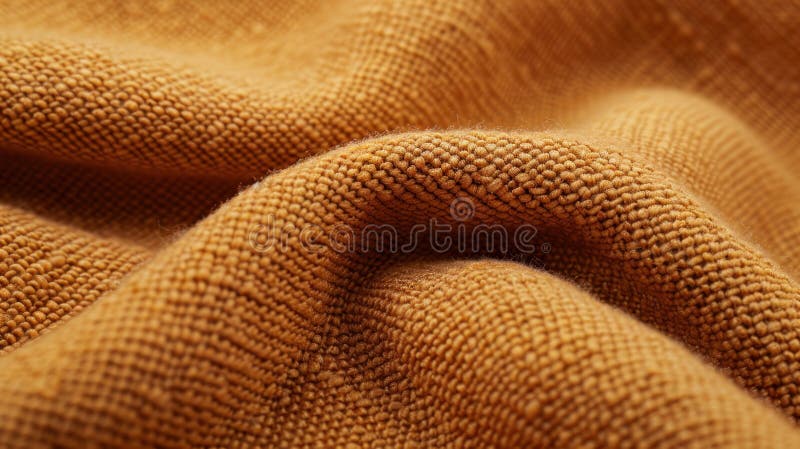 Close-up of a Soft, Textured, Brown Fabric with Wrinkles Stock Image ...