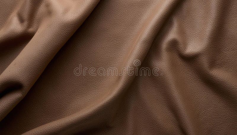 A Close-up of Soft, Wrinkled, Brown Leather with a Textured Surface ...