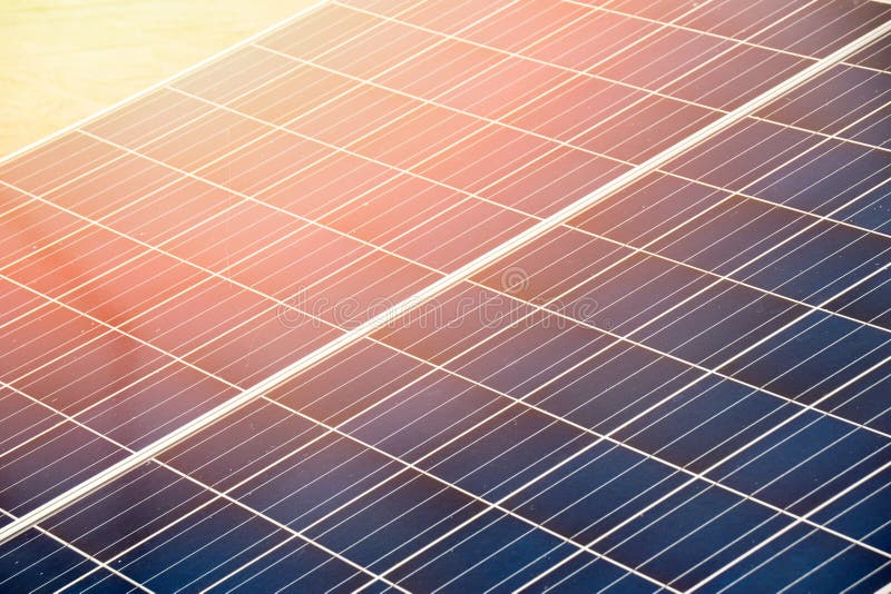 Close Up Of Solar Cell In Sunlight Photovoltaic Generation Stock Image ...