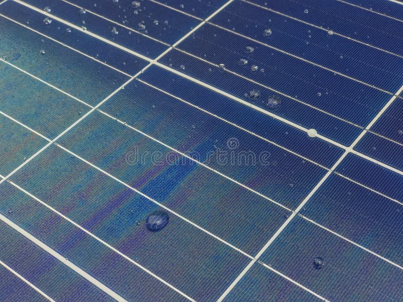 Solar Cell Panel with Nanotechnology Coating Stock Photo - Image of ...