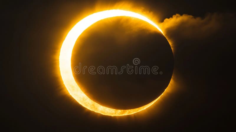 Close-up of a Solar Eclipse with the Moon Partially Covering the Sun ...