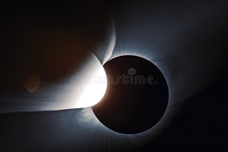Close-up of Solar Eclipse, with the Sun Obscured by the Moon Stock ...