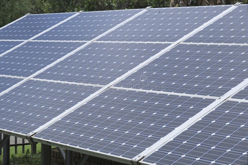 Close Up of Solar Energy Panels Stock Image - Image of environment ...
