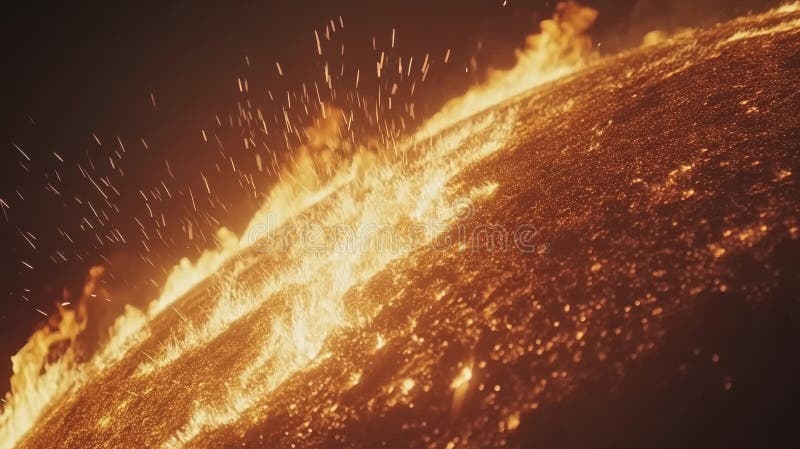 A Close-up of a Solar Flare and Coronal Mass Ejection. Stock Image ...