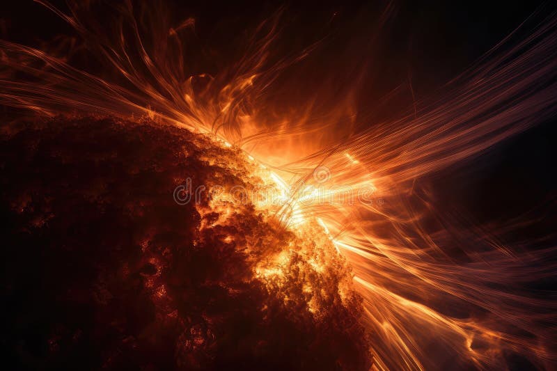 Close-up of Solar Flare, with Dramatic and Powerful Energies in Full ...