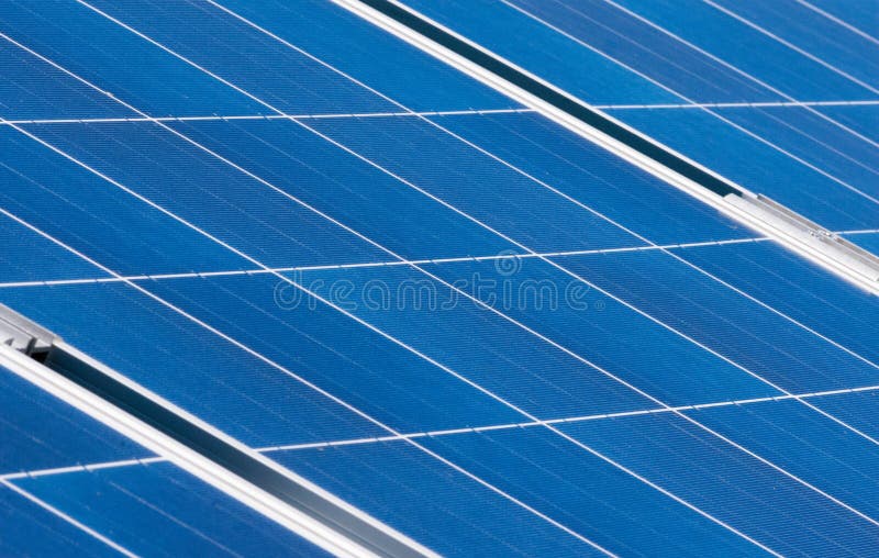 Close-up of Solar Panel Pattern Stock Image - Image of blue, industry ...