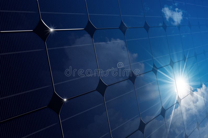 Solar Panel on a Old Roof stock image. Image of home - 34470473