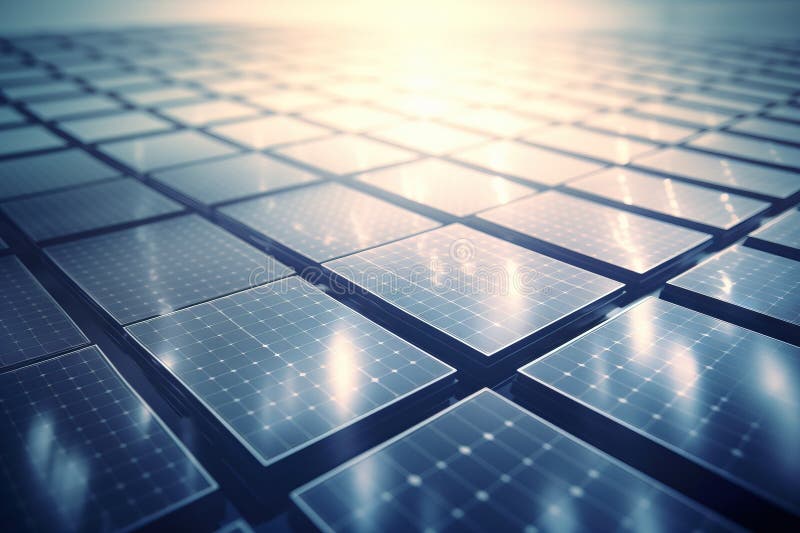 A Close Up of a Solar Panel with the Sun Shining through it and ...