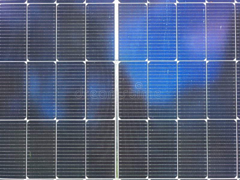 Close-up of Solar Panel Surface with Visible Conductor Tracks Stock ...