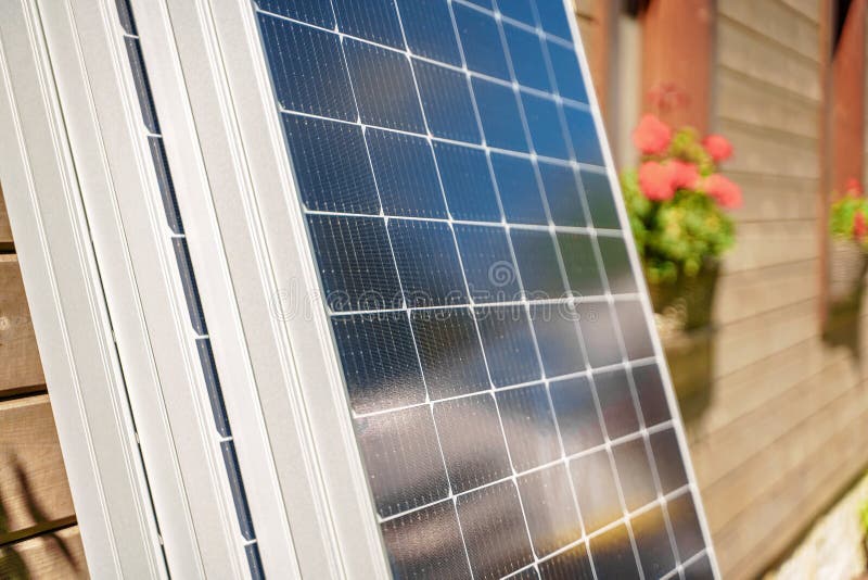 Close-up of Solar Panels Prepared for Installation. Stock Photo - Image ...
