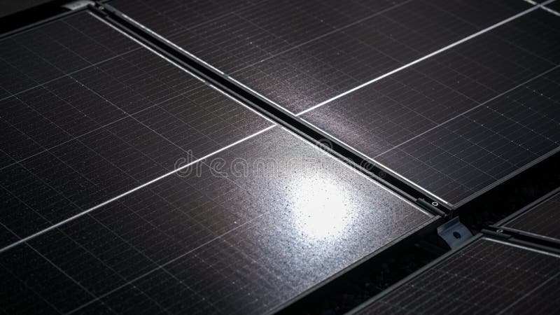 Close-up on Solar Panels on Roof Stock Image - Image of efficiency ...