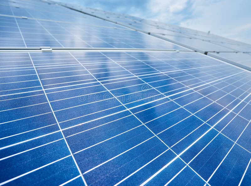 Close Up Solar Photovoltaic Panels Stock Image - Image of farm ...