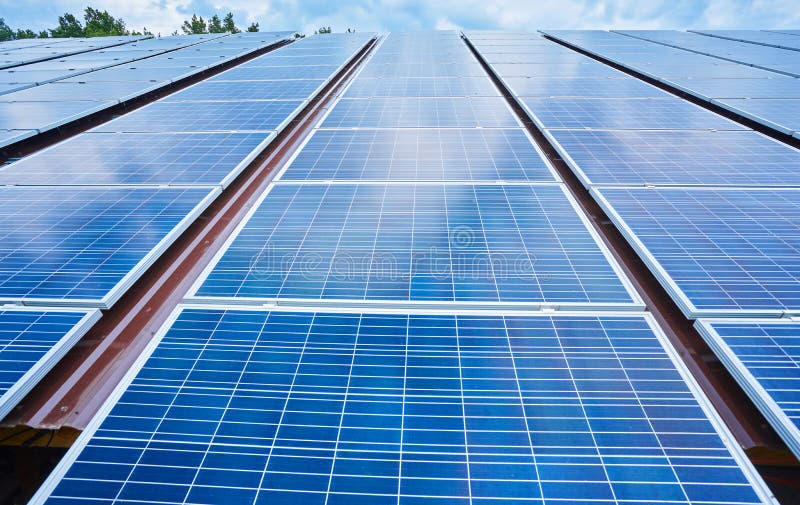 Close Up Solar Photovoltaic Panels Stock Photo - Image of electric ...